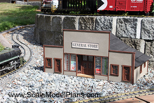 HO Scale Model Building: Watson's General Store in cardstock model